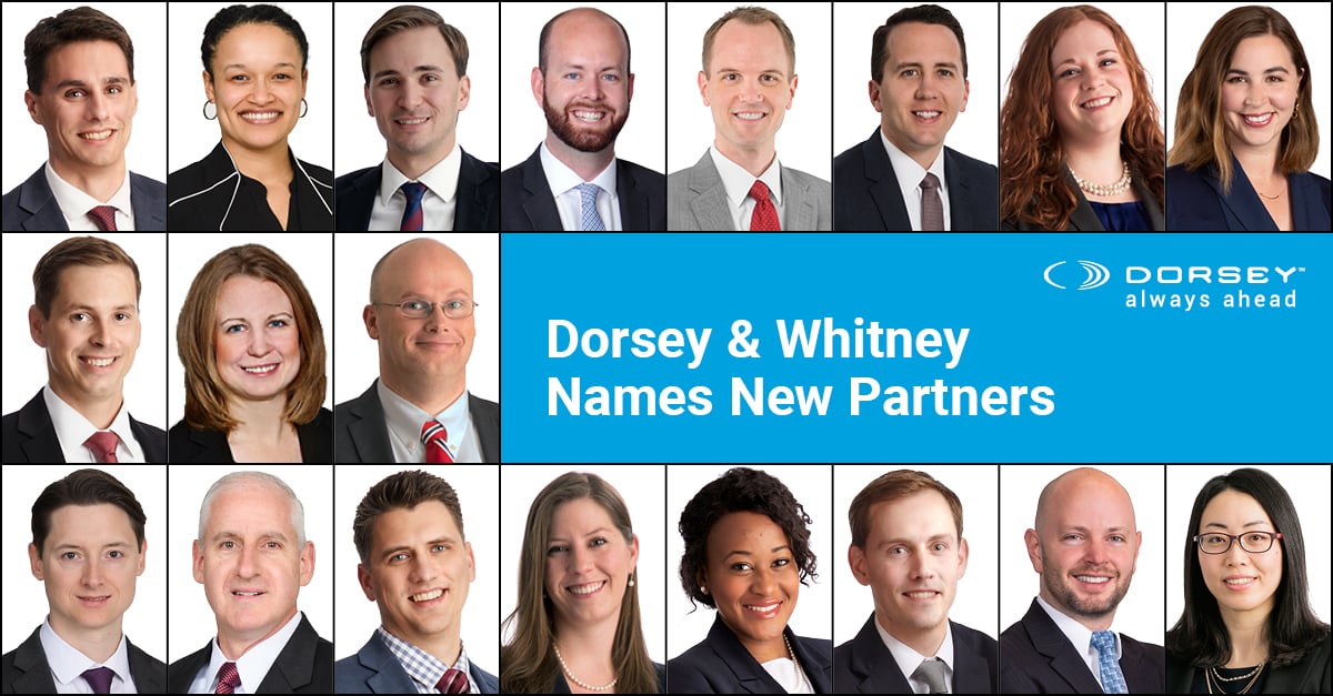 Dorsey & Whitney Names New Partners | News & Resources | Dorsey