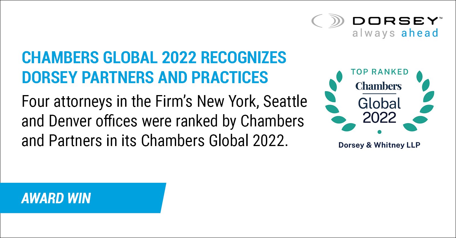 Chambers Global 2022 Recognizes Dorsey Partners and Practices | News ...