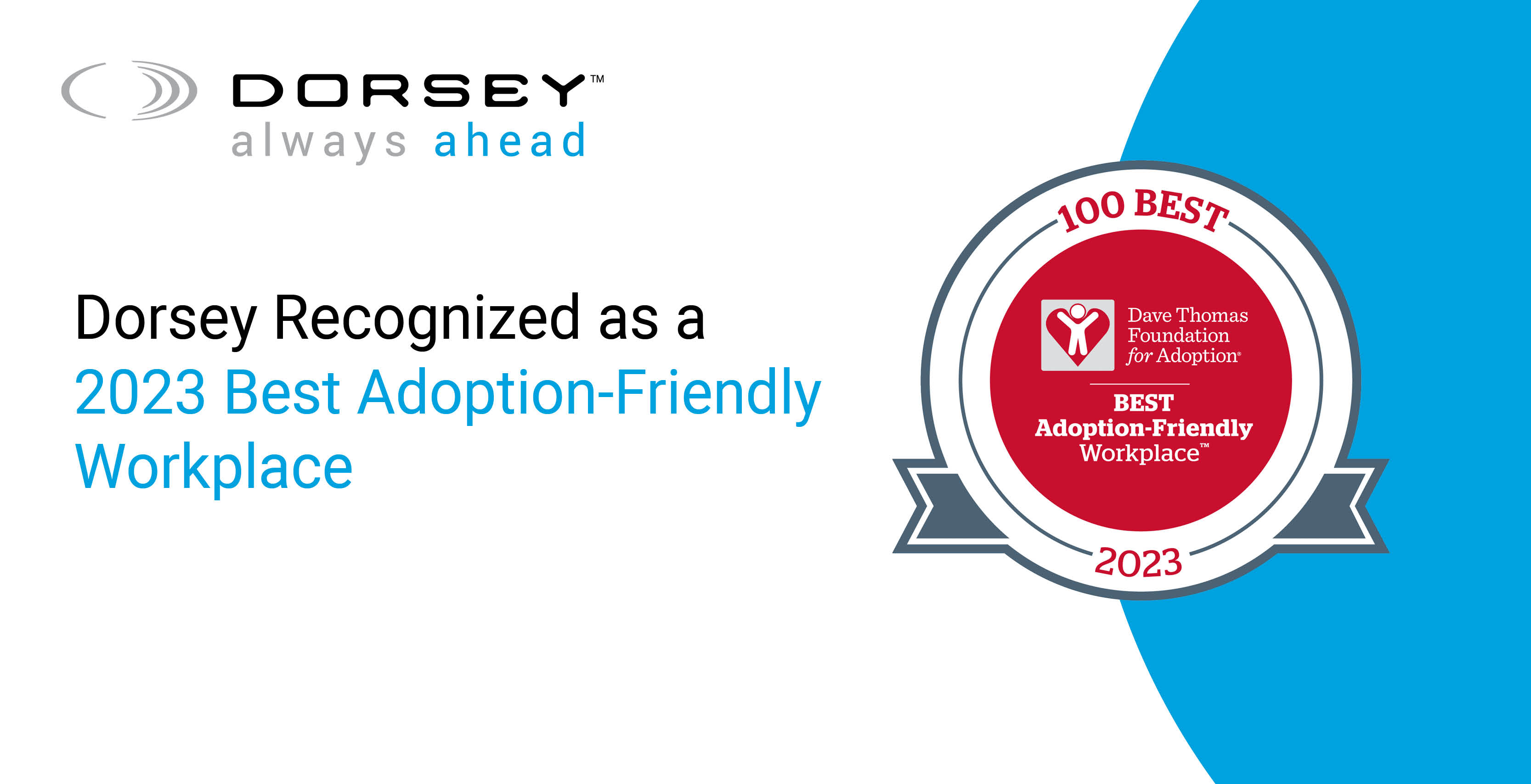 Dorsey Recognized Again As A 2023 Best Adoption Friendly Workplace