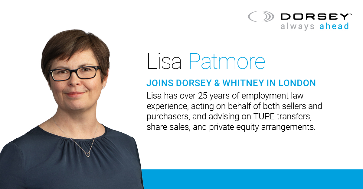 Labor & Employment Partner Lisa Patmore Joins Dorsey in London | News ...