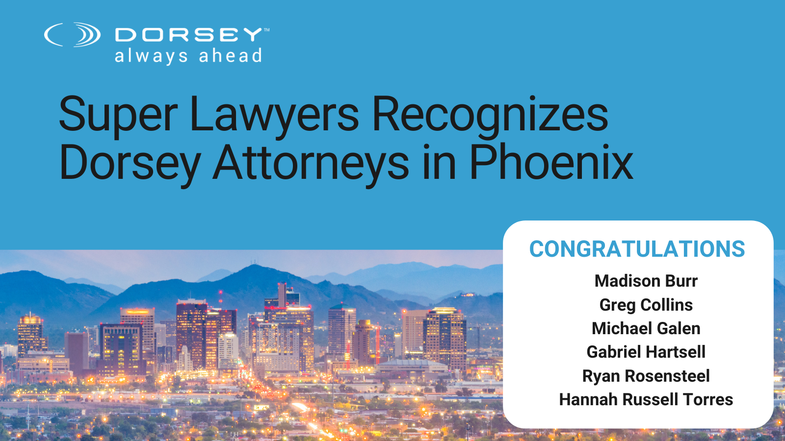 Super Lawyers Recognizes Dorsey Attorneys in Phoenix | News & Resources ...